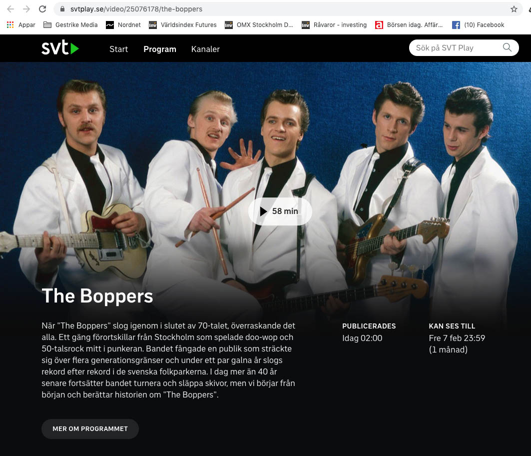 The Boppers - dokumentären nu på SVT Play - The Boppers